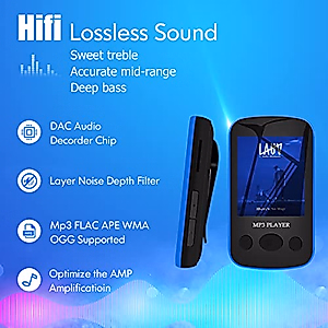 16GB Clip Mp3 Player with Bluetooth 5.0 - pebuwet Portable Digital Music Player MP3 MP4 Player with Clip for Kids with USB-C for Sports Running Super Light Wearable Small Walkman Player