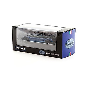 Pagani Zonda Revolucion Blue Metallic and Black with Light Blue Stripes Global64 Series 1/64 Diecast Model Car by Tarmac Works T64G-TL016-BL