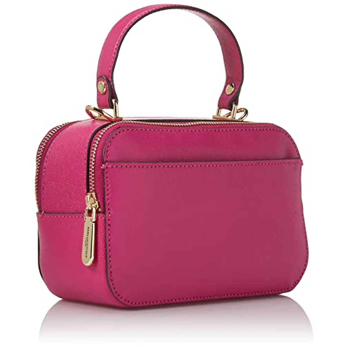 Karl Lagerfeld Paris Simone Fur Camera Crossbody, Magenta