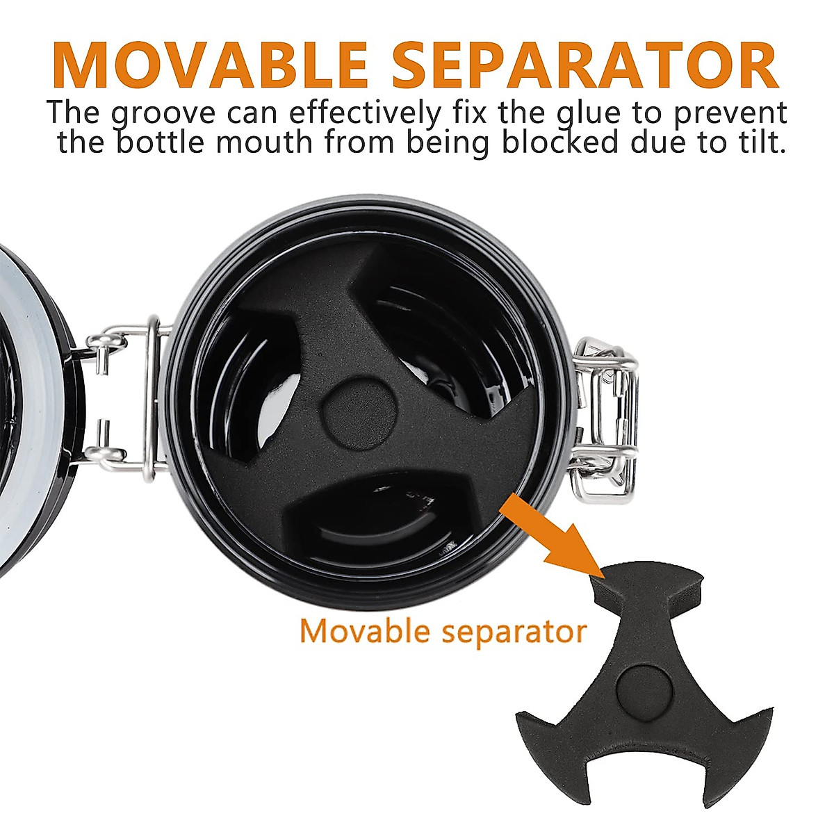 Eyelash Glue Storage Tank, TEOYALL Leak Proof Lash Adhesive Container Organizer for Grafting Eyelash Extension Supplies