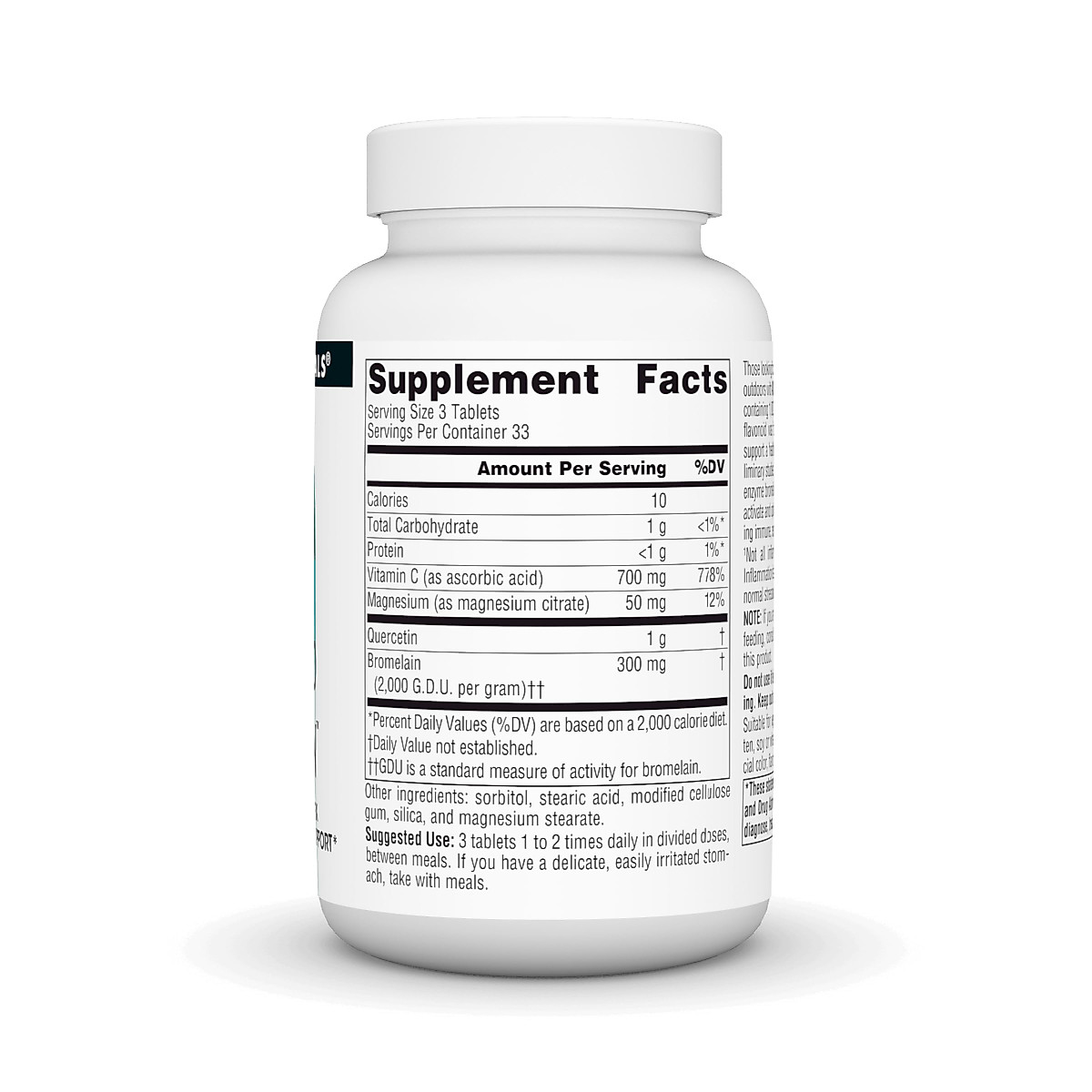 Source Naturals Activated Quercetin - Plant-Derived Bioflavonoid Complex - Seasonal & Immune Defense* - 100 Tablets