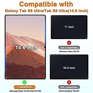 AACL [2 Pack] Tempered Glass for Samsung Galaxy Tab S9 Ultra/Tab S8 Ultra Screen Protector(14.6 Inch), [Bubble-Free][Anti-Scratch][Case-Friendly]