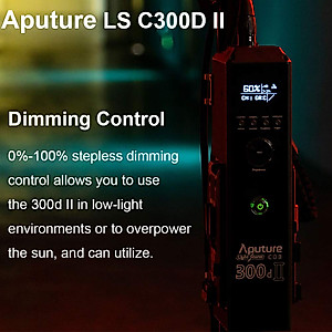 Aputure LS C300D Mark II COB Light Storm 350W 55000lux Daylight Balanced Led Video Light V-Mount CRI97+ TLCI97+ 8 Built-in Lighting Effects Sidus Link App Control 2.4G 100m Wireless Remote Control