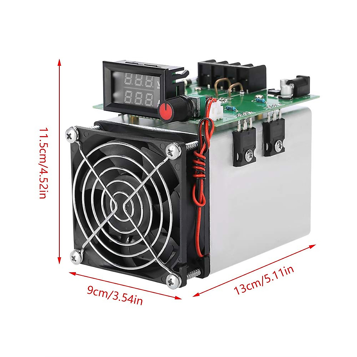 Electronic Load Tester, DC12V 0-20A 250W Battery Capacity Current Tester Discharge Monitor Module for Testing Discharge Board Burn-in Module