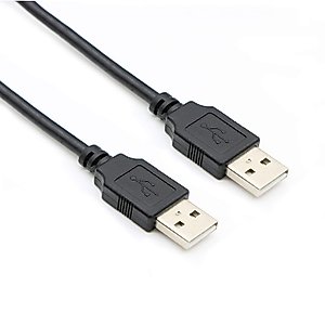 NEORTX USB to USB Cable 6.5ft, USB 2.0 A to A Cable Type A Male to Male Cable Cord for Data Transfer Hard Drive Enclosures, Printers, Modems, Cameras