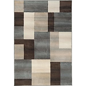 Superior Indoor Area Rug, Jute Backing, Home Decor for Bedroom, Living Room, Office, Kitchen, Hallway, Floor Cover, Patchwork, Color Block, Plush, Clifton Collection, 4' x 6', Multi Color