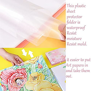 VAVCASE A3 Diamond Art Painting Storage Book,12"X16" Display Book,Diamond Art Painting Accessories,30 Pockets Display 60 Pages, Plastic Protector Sleeves Bound, Art Portfolio for Artwork, Document and Photo