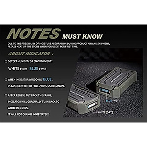 SD SILENT DRY Pioneer Gun Safe Dehumidifier, Reusable mini Portable Dryer effective for up to 20L, Fast renew and Mold remover for Gun/Safe/Camera/Instrument, 1 piece in one package, Ranger Green