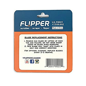 FL!PPER Flipper Standard Aquarium Scraper Replacement Blades for Fish Tank Cleaning Kits – Stainless Steel Replacement Blades for Glass Tanks – Aquarium Cleaner Blades, 2 Pack