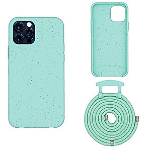 HoldingIT Biodegradable Crossbody Phone Case, Compatible with iPhone 12, 12 Pro, 12 Pro Max, Detachable Lanyard 2-in-1 Eco-Friendly Hands Free Cover with Drop Protection