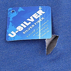 UrGarding EMF shielding pullover hoodie, Double layer of silver fabric for double radiation protection (Blue, X-Large)