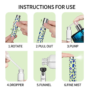 Lil Ray 8ML Refillable Perfume Atomizer Spray Bottle for Travel (5 PCS) Mini Sprayer Dispenser for Perfume Cologne Fragrance (5 Colors)