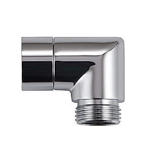 Carvedexquisitely Shower head Elbow Adapter, Shower Arm Elbow Adapter for Hand Showers and Wall-mounted Showers 90 Degree Chrome