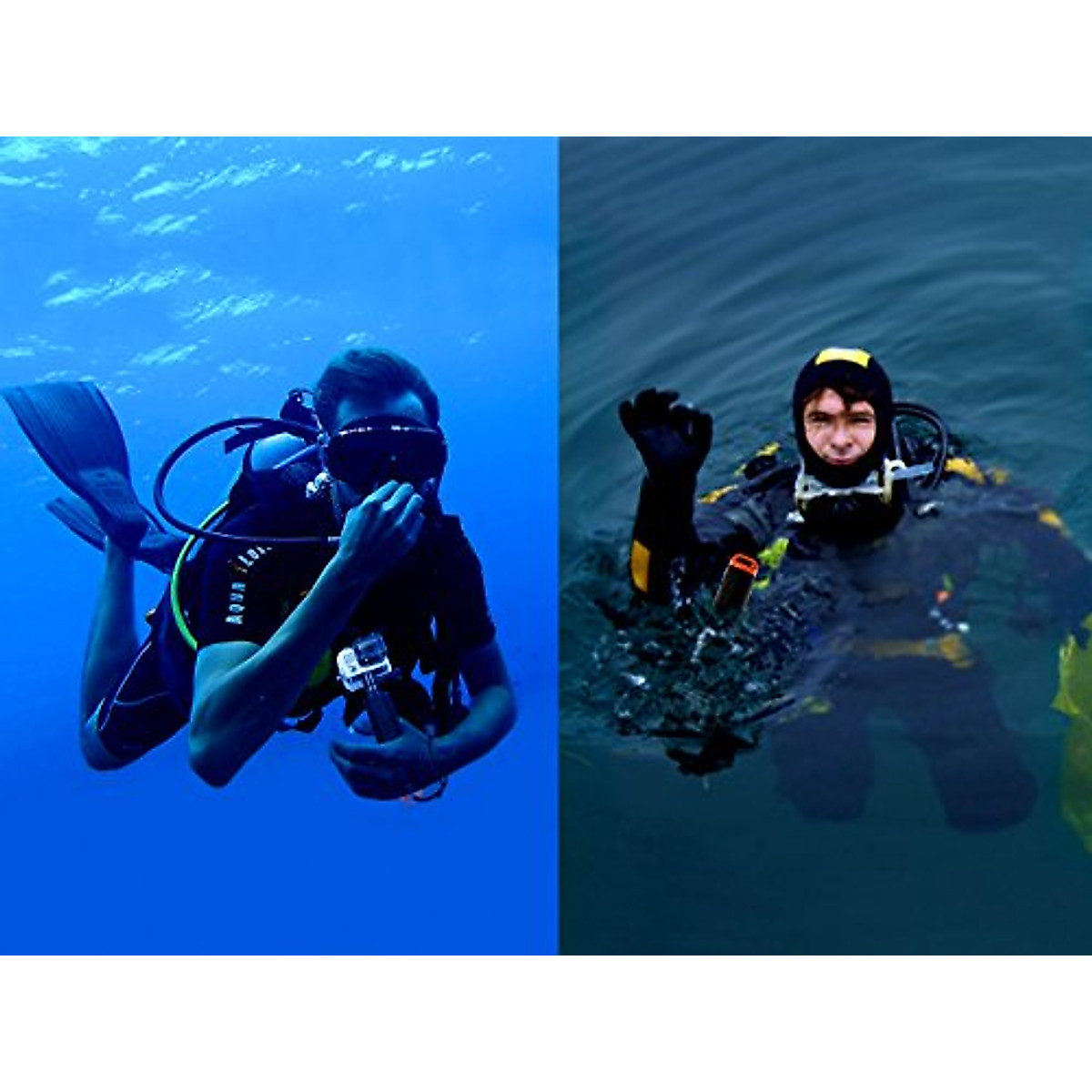 Waterproof Floating Hand Grip Compatible with GoPro Hero 11 10 9 8 7 6 5 4 3+ 2 1 Session Black Silver Handler & Handle Mount Accessories Kit for Water Sport and Action Cameras (Orange)