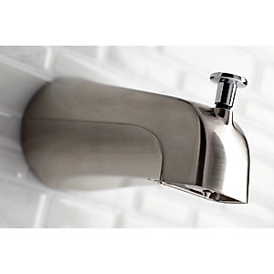 Kingston Brass K188A7 Designer Trimscape Showerscape 5-Inch Tub Spout with Diverter, Brushed Nickel and Polished Chrome