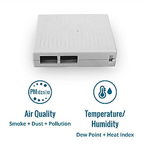 Davis Instruments AirLink Professional Air Quality Sensor for Indoor or Outdoor use. Provides Air Quality Index, Temperature, Humidity, Dew Point, Heat Index