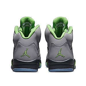 Nike Men's Air Jordan 5 Retro Sneaker, Silver/Green Bean-flint Grey, 10.5