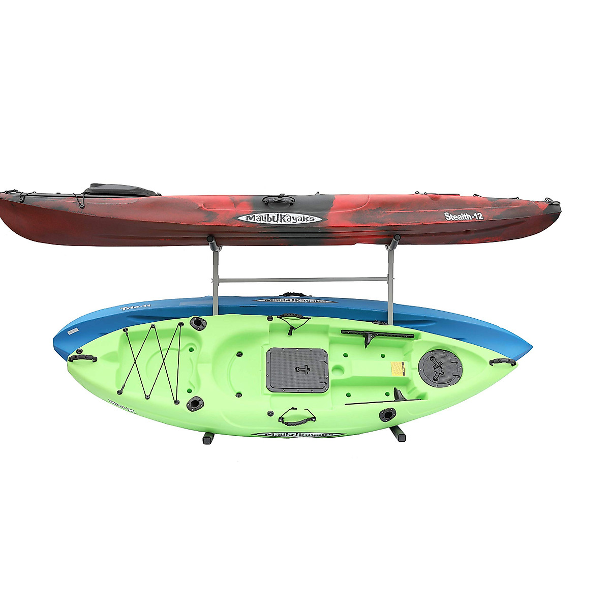 Sparehand DualFlow3 Tools-Free Double Sided Storage System - Kayak Storage Rack Shelf for 3 Kayaks or 3+ SUP