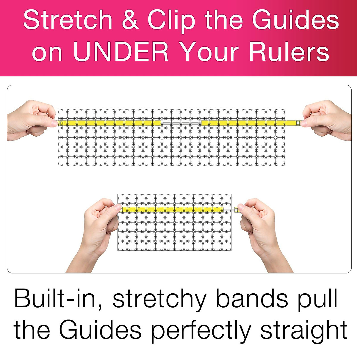 Guidelines4quilting Quilt Ruler Upgrade Kit, Clear