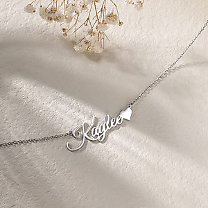 Custom Name Necklace Personalized Sterling Silver Necklaces for Women Customized Name Necklaces Pendant Jewelry Gifts for Women