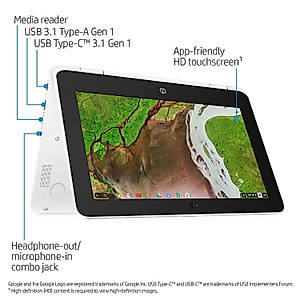 2019 HP Chromebook X360 Convertible 11.6” HD Touchscreen 2-in-1 Tablet Laptop Computer, Intel Celeron N3350 up to 2.4GHz, 4GB DDR4 RAM, 32GB eMMC, 802.11AC WiFi, Bluetooth 4.2, USB 3.1, Chrome OS