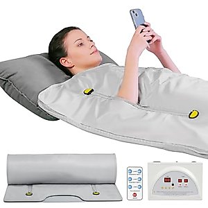 RELOIVE Far Infrared Sauna Blanket, Portable Infrared Sauna for Home Relaxation - Infrared Blanket Sauna with 95-176℉ Temp Range, Home Sauna Heating with Remote, Calm Your Body and Mind