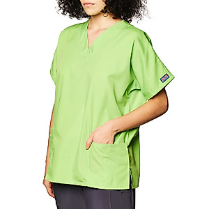 Cherokee Women's V Neck Scrubs Shirt, Lime Green, XXX-Large