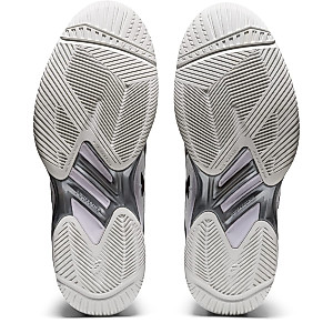 ASICS Women's Solution Speed FlyteFoam 2 Tennis Shoes, 8.5, White/Black