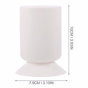 FOMIYES Silicone Pencil Holder Suction Cup Makeup Brush Holder Pencil Pen Holder for Office Desktop Storage Organizer White