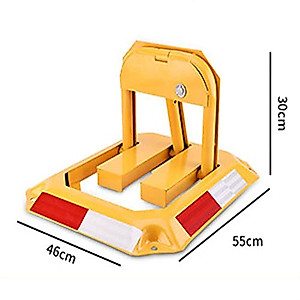 MaSYZBF Folding Parking Barrier Manual Parking Space Lock Manual Parking Blocker, Thicker Car Lock Compression Position Lock, Parking for Residential Areas, Hotels, Airports