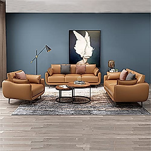 ANYURAN PU Leather Corner Sofa, Single+Small Double+Triple Modern Corner Couch Settee for Living Room Office Lounge