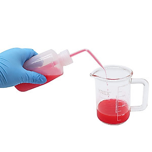 HuoHuo Plastic Wash Bottle 2 PCS LDPE Squeeze Bottles Economical Plastic Squeeze Bottle, for Chemistry,Medical, Tattoo,science lab & Gardening Various industries(250ML)