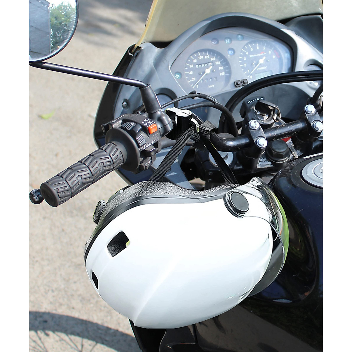 ESEWALAS Motorcycle Helmet Lock Anti-Theft,Universal Helmet Lock Anti Theft Helmet Lock Cable,Tamper-Proof Helmet Security Lock with 2 Keys,Metal Helmet Locks for Motorcycles Scooter Street Bike