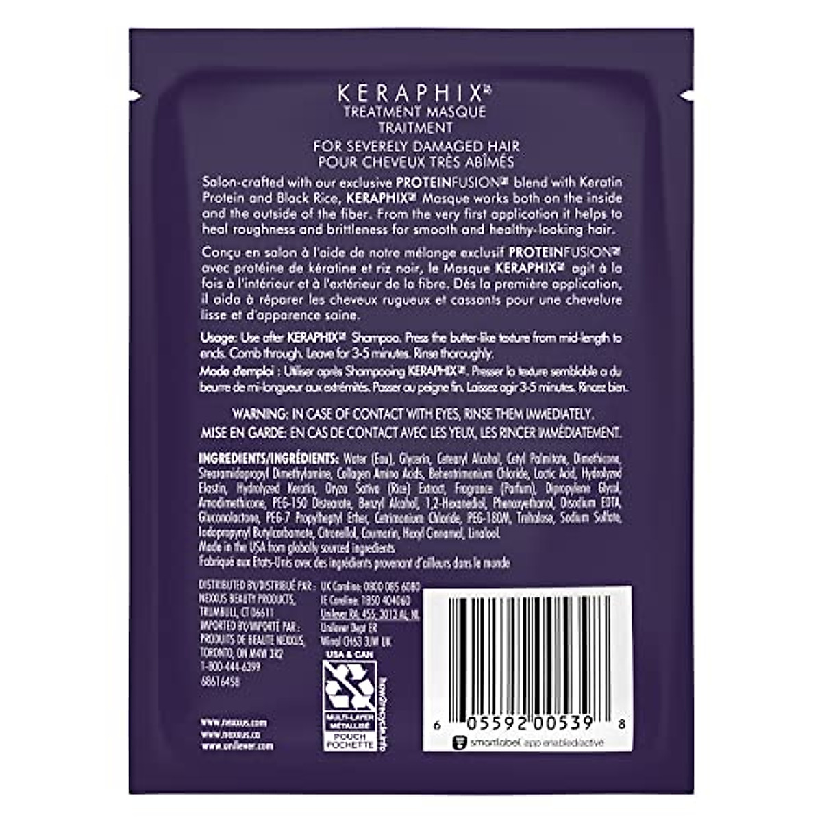 Nexxus Keraphix Masque for Damaged Hair 20 Count 1.5 oz