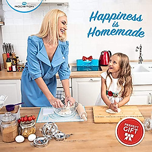 Dumpling Maker Press Set of 3 Molds – BONUS Pastry Mat, Empanada Press for Cooking Pierogi Ravioli Turnover Wrappers, Stainless Steel Dumpling Mould - Pack of 3 Sizes with Silicone Dough Mat