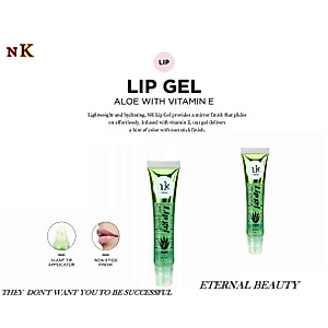 NICKA K NEW YORK 5 Flavors NK Hydrating Lip Gel Rosehip Argan Oil Mint Aloe Clear Moisturizing Clear Gloss