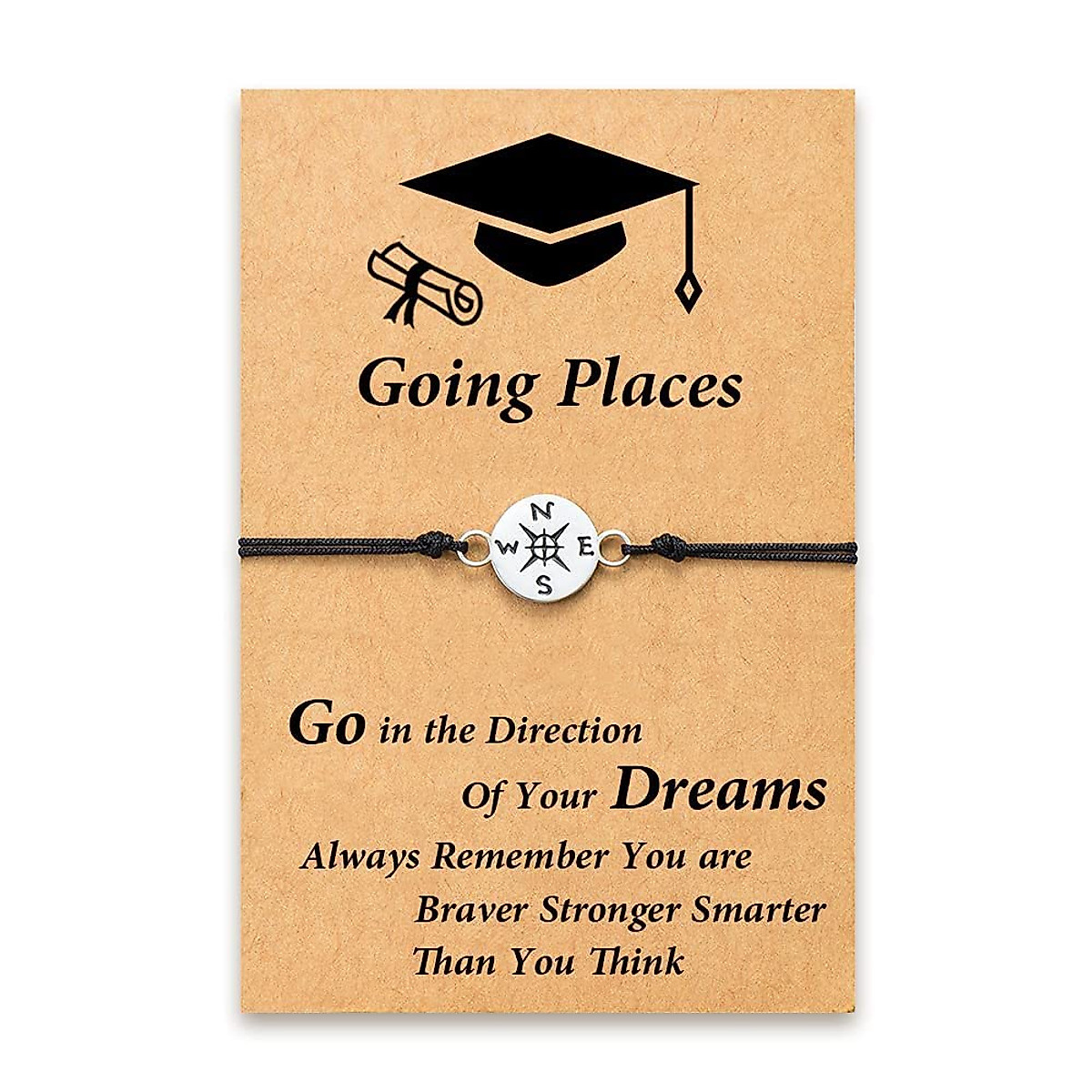 Class of 2023 Graduation Gifts for Her, College High School Graduate Congratulations Presents for Grils Daughter, 14oz Pink Marble Coffee Mug with Lid Spoon, Going Places Compass Bracelet, Gift Box