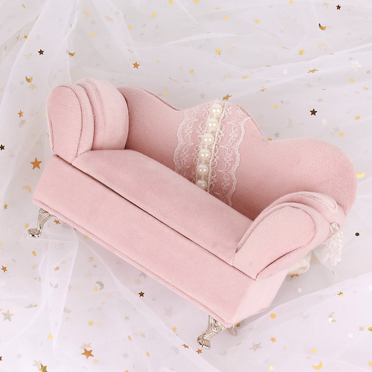 Felice Ann Floral Jewelry Box Storager Organizer Jewelry Chest Armoire Sofa Couch Round Bed Furniture