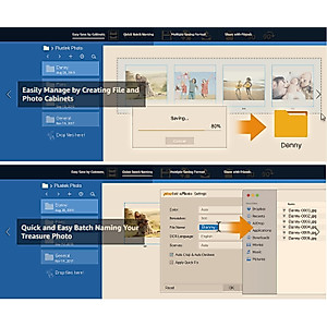 Plustek Photo Scanner - ephoto Z300, Scan 4x6 Photo in 2sec, Auto Crop and Deskew CCD Sensor. Support Mac and PC