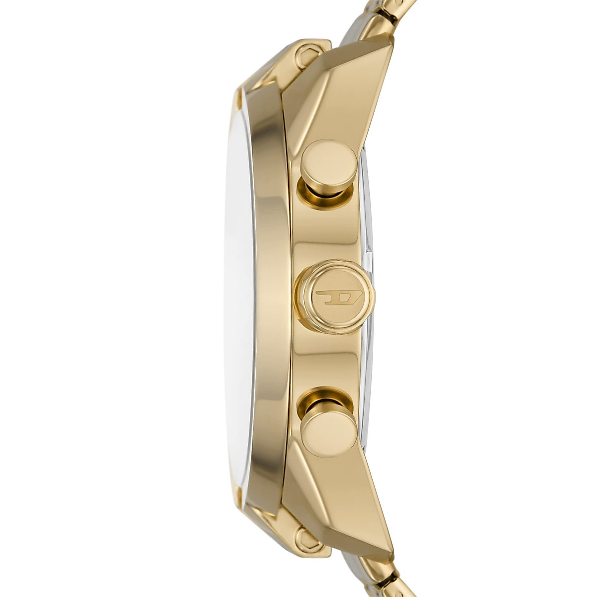 Diesel Split Stainless Steel Chronograph Men's Watch, Color: Gold (Model: DZ4590)