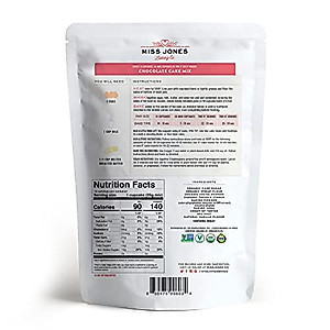 Miss Jones Baking Organic Cake and Cupcake Mix, Non-GMO, Vegan-Friendly, Moist and Fluffy: Chocolate (Pack of 1)