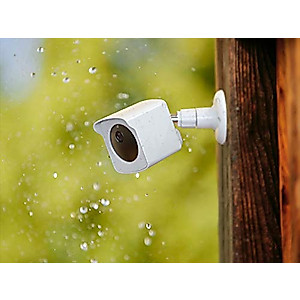 PEF Mount for Wyze Cam Outdoor, Weatherproof Protective Cover and 360 Degree Adjustable Wall Mount for Wyze Camera Outdoor Indoor Wire-Free Smart Home Camera System (White, 1 Pack)