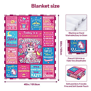 HEIFAM Daughter Birthday Gifts from Mom/Dad, Birthday Gifts for Daughter, Birthday Gift for Daughter, Happy Birthday Daughter Gift Ideas for Girls, 40''x50''