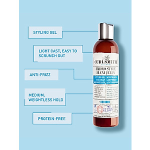 CURLSMITH - Hydro Style Flexi-Jelly - Vegan Defining Gel for Wavy, Curly or Coily Hair (8fl.oz)