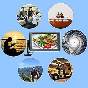 10.6 inch,Portable Rechargeable TV with ATSC Tuner,Support HDMI,AV in,USB,TF Card and Dual Stereo Speakers for Camping,Kitchen,RV use