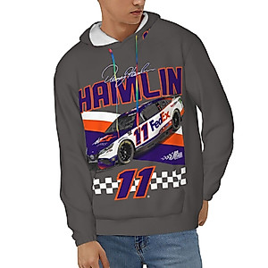 ASFRSH Denny Hamlin 11 Men'S Pullover Hoodie Casual Hooded Sweatshirt Best Hoodies Sportswear Tracksuit