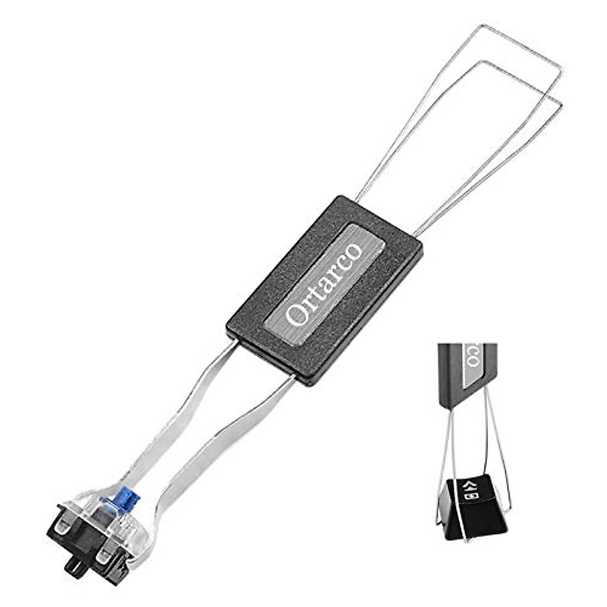 Ortarco Keycap Puller for Mechanical Keyboard Stainless Steel Keycap Remover Tool Fixing Keyboard Black