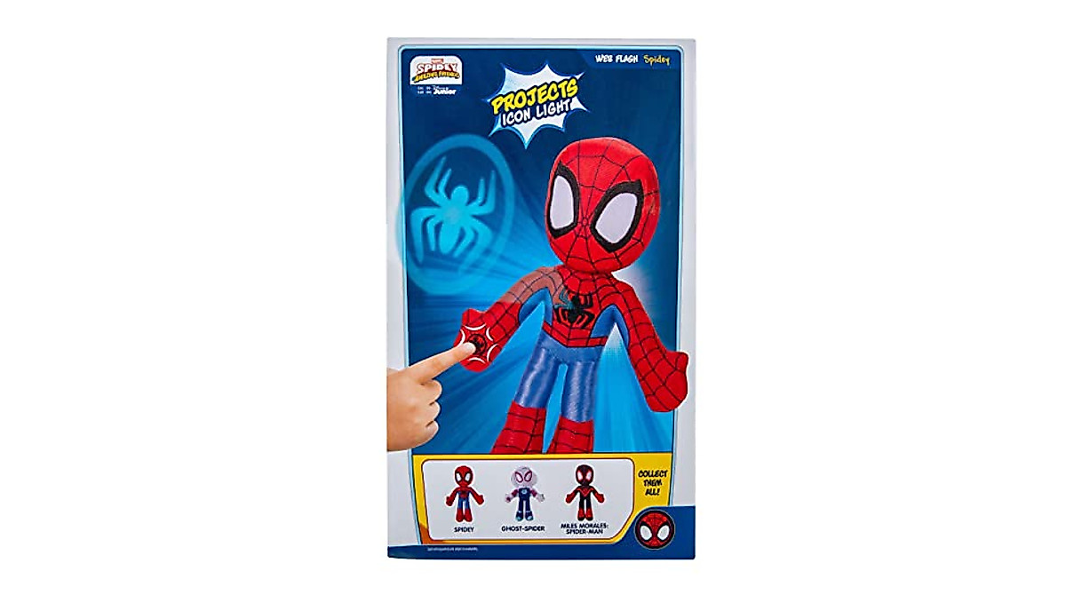 Spidey and His Amazing Friends Web Flash Spidey Plush - Light Up Signal Toy