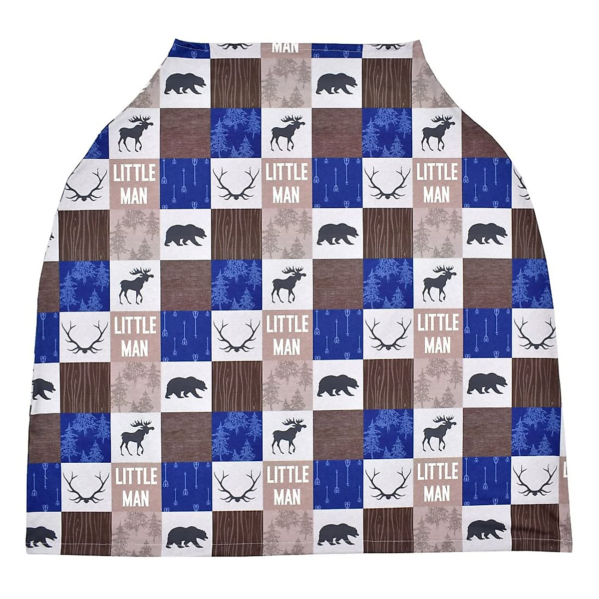 Terriboo Nursing Cover for Newborn Breastfeeding Multi Use Infant Stroller Canopy Unisex Baby Car Seat Cover High Chair Cover Shopping Cart Cover for Baby Boy and Girl (Brown)