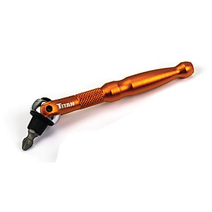 Titan 11323 1/4-Inch Drive Swivel Head Micro Bit Driver , Orange